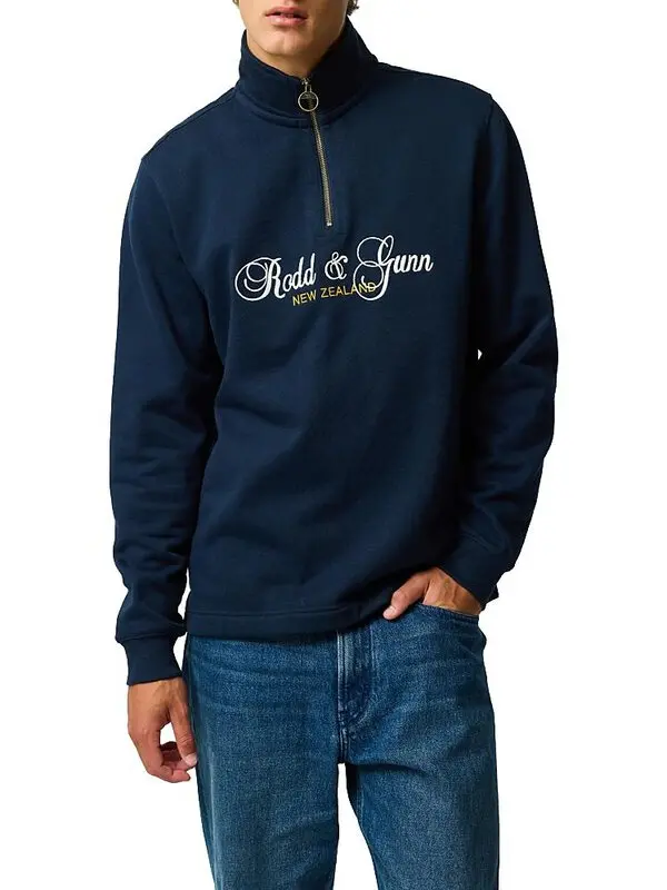 Rodd & Gunn Jubilee Quarter-zip Sweatshirt - Eclipse