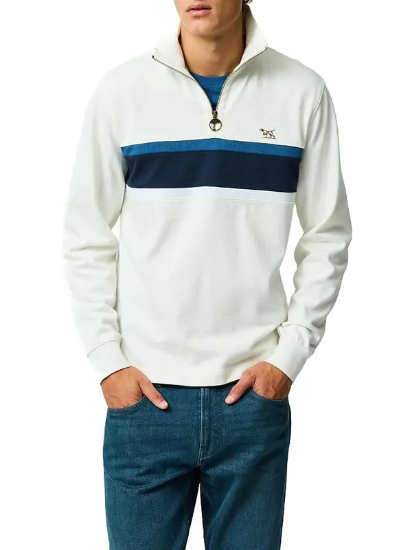 Rodd & Gunn Chesterfield Quarter-zip Sweatshirt - Bone