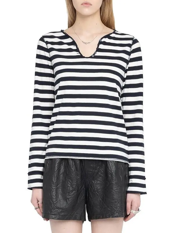 Zadig&Voltaire Tuni Henley Tee - Encre