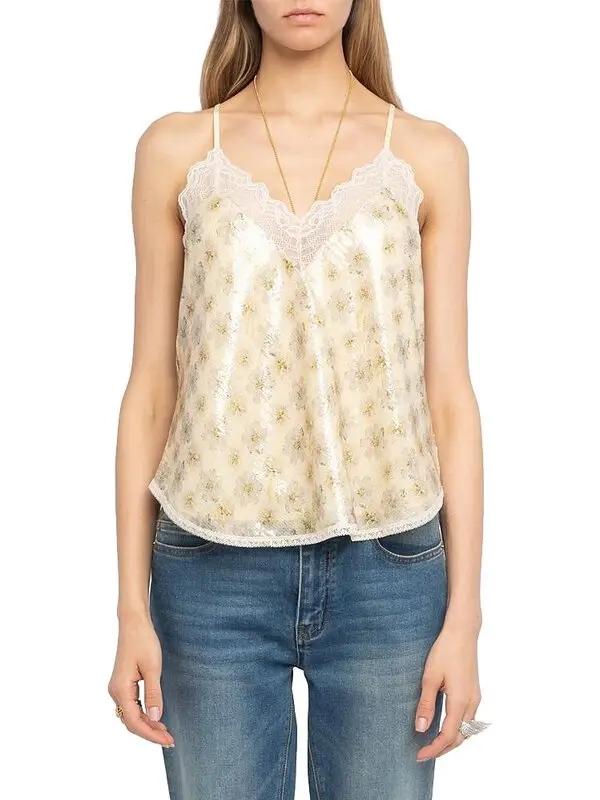 Zadig&Voltaire Christy Sequinned Camisole - Vanille