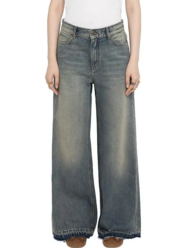 Zadig&Voltaire Eli High-rise Wide-leg Jeans - Light Blue