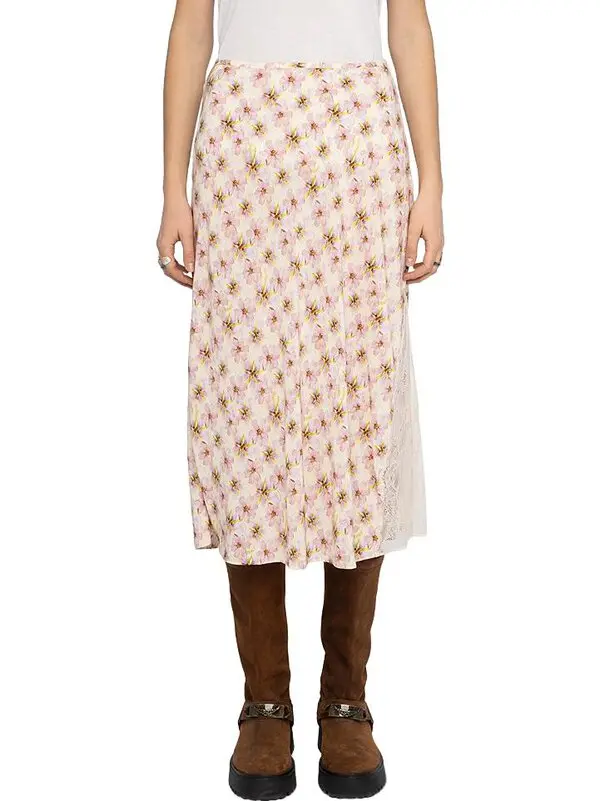 Zadig&Voltaire Jayla Lace Inset Skirt - Pear