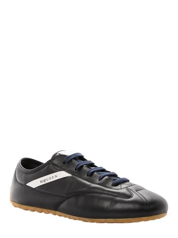 Alexander McQueen Boxe Nappa Leather Sneakers - Charcoal
