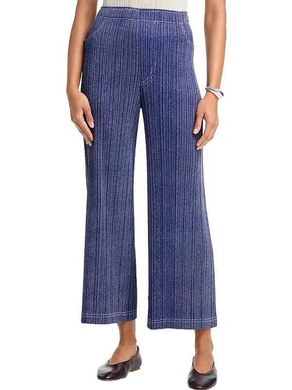 Issey Miyake Denim Pull On Pants - Navy