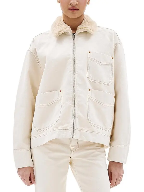 SLVRLAKE Casey Square Worker Jacket - Winter Ecru