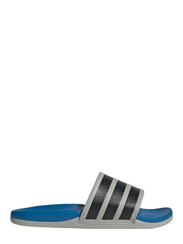 Adidas Adilette Comfort 2.0 Slides - Grey Two/core Black/ray Blue