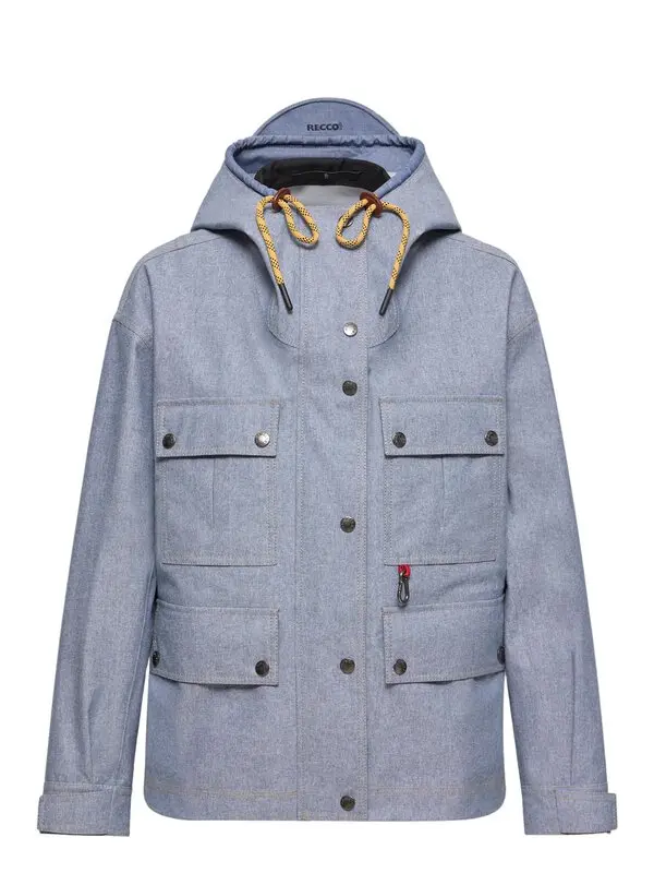 Moncler Beziers Chambray Field Jacket - Blue