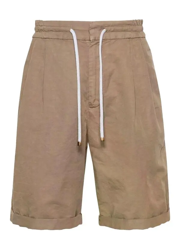 Brunello Cucinelli Pleated Bermuda Shorts - Brown