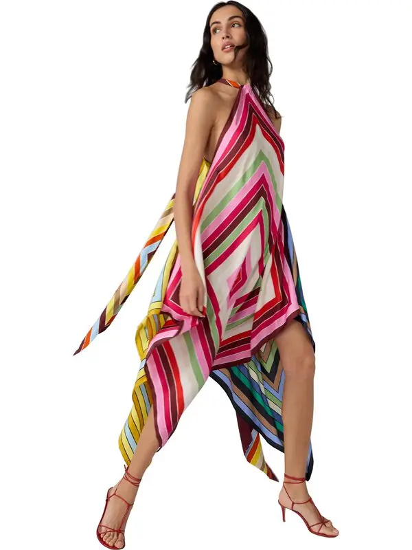 Diane Von Furstenberg Harley Dress - Dorian Scarf Multi