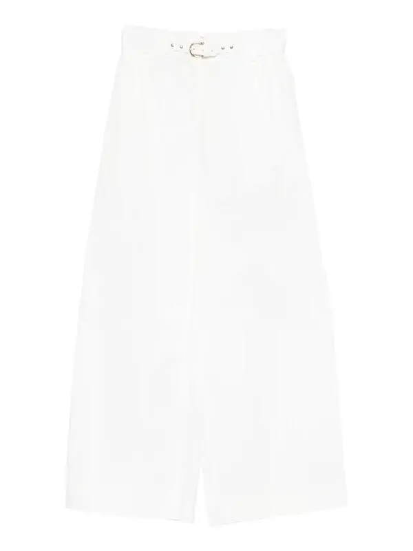 Maje Belted Trousers - White