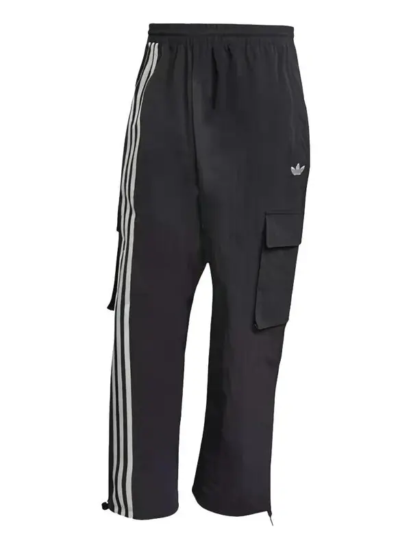 Adidas Stripe-detail Cargo Trousers - Black