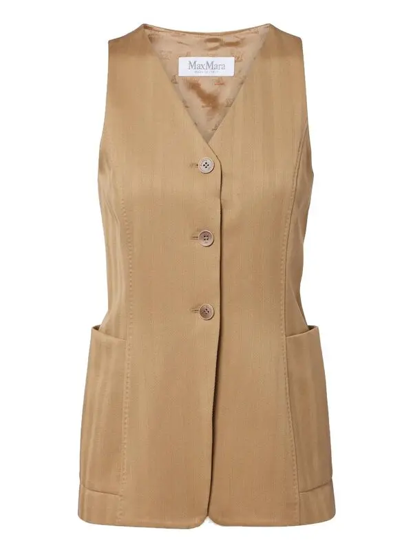 Max Mara Falla Cotton Vest - Beige
