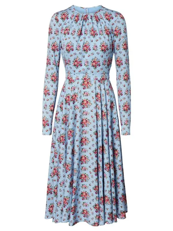Dolce & Gabbana Floral Silk-blend Midi Dress - Multicoloured