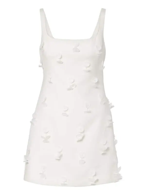 Simkhai Calinn Floral-appliqué Minidress - White