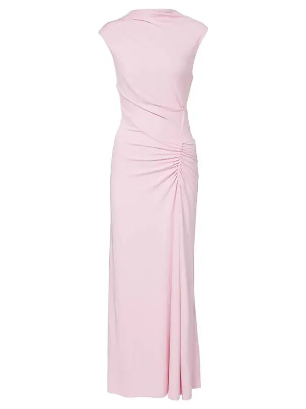 Simkhai Acacia Ruched Jersey Maxi Dress - Pink