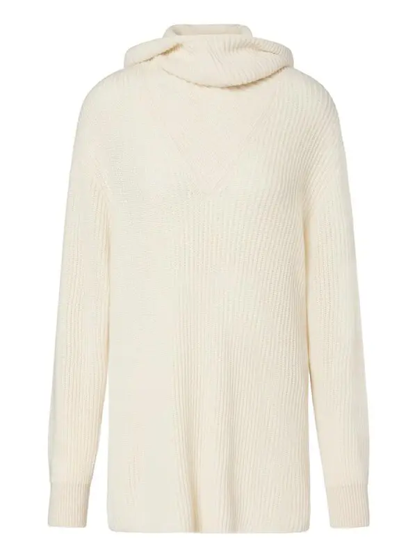 Loro Piana Juniper Hooded Cashmere Sweater - White
