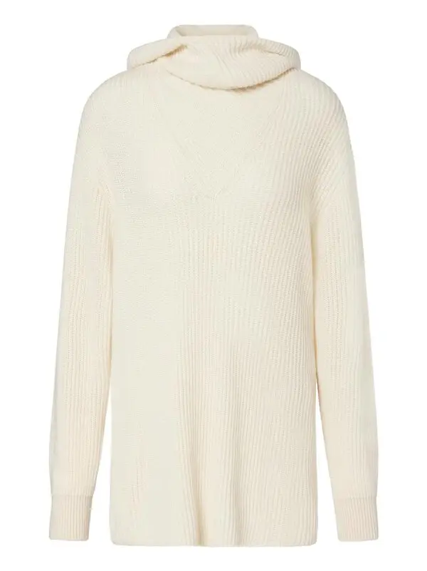 Loro Piana Juniper Hooded Cashmere Sweater - White