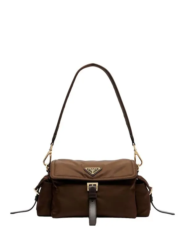 Prada Medium Re-nylon Shoulder Bag - Brown