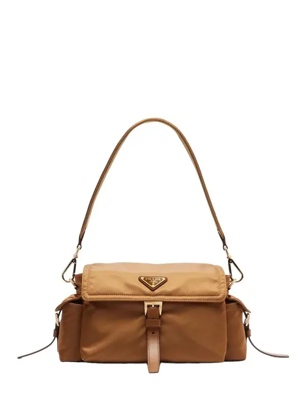 Prada Medium Re-nylon Shoulder Bag - Brown
