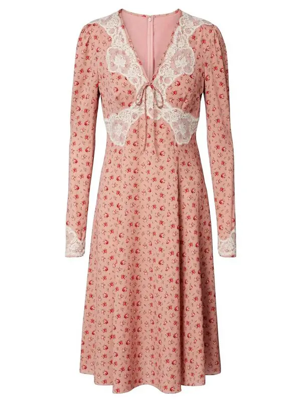 Dolce & Gabbana Floral Silk-blend Midi Dress - Multicoloured