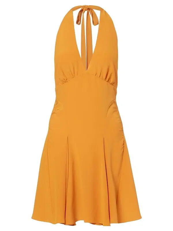 Saint Laurent A Dos Nu Mini Dress - Orange