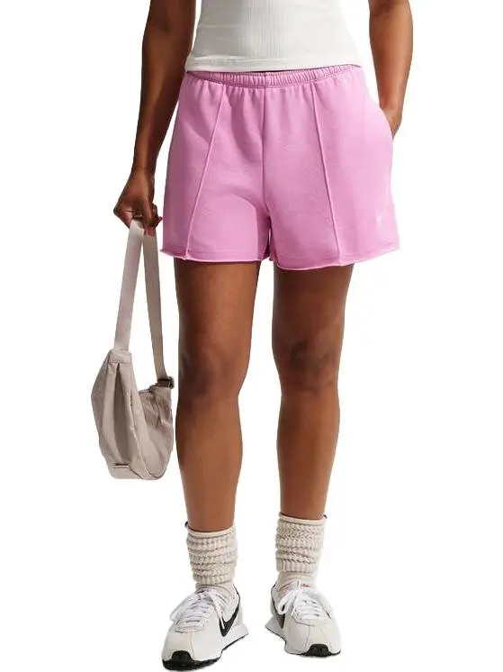 Nike Offline Chill Cotton Blend French Terry Shorts - Light Magenta/sail