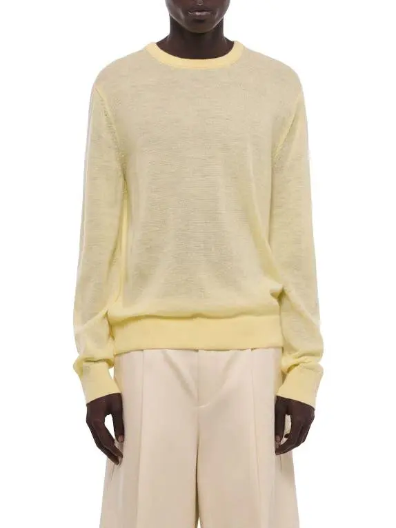 Helmut Lang Merino Wool Blend Sweater - Yellow