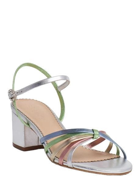 Cinq À Sept Nicole Metallic Ankle Strap Sandal - Metallic Multi