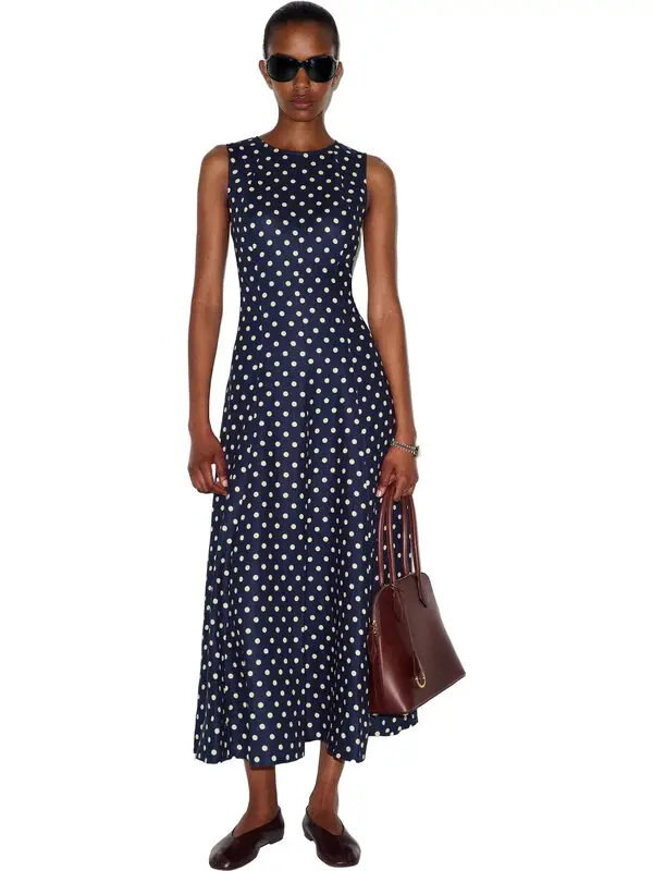 REFORMATION Cecilia Linen Dress - Blue