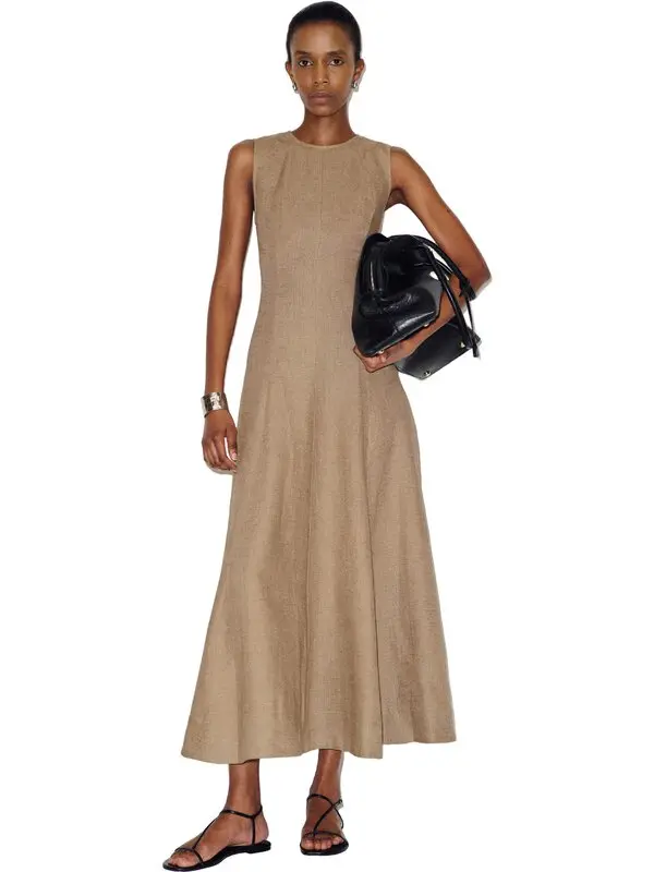 REFORMATION Cecilia Linen Dress - Natural