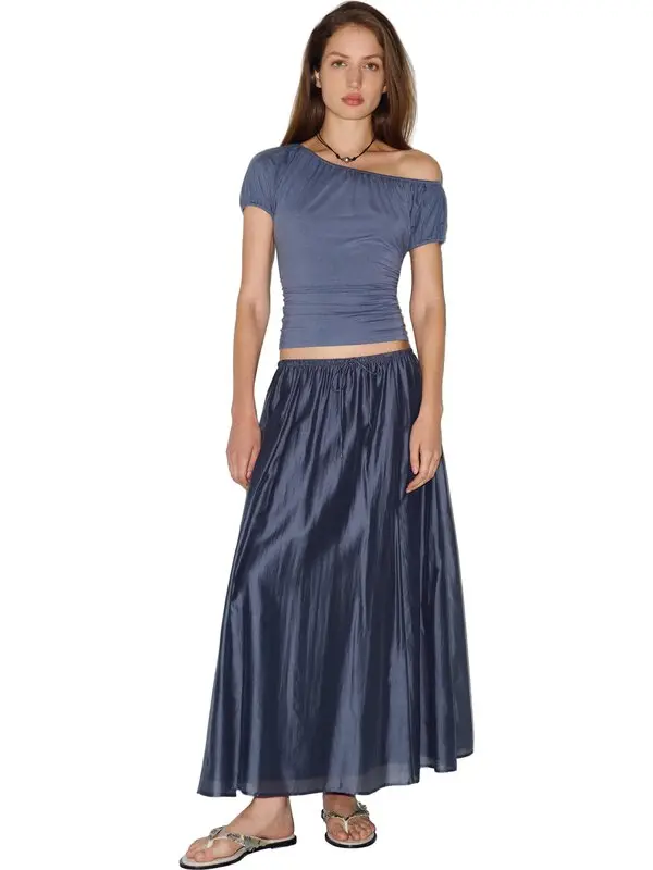 REFORMATION Cleo Maxi Skirt - Grey