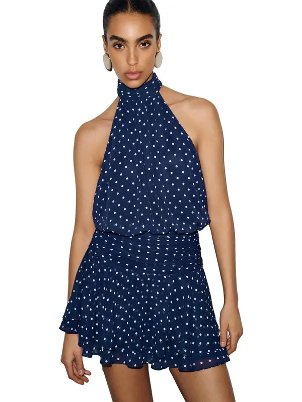 REFORMATION Karla Mini Dress - Blue