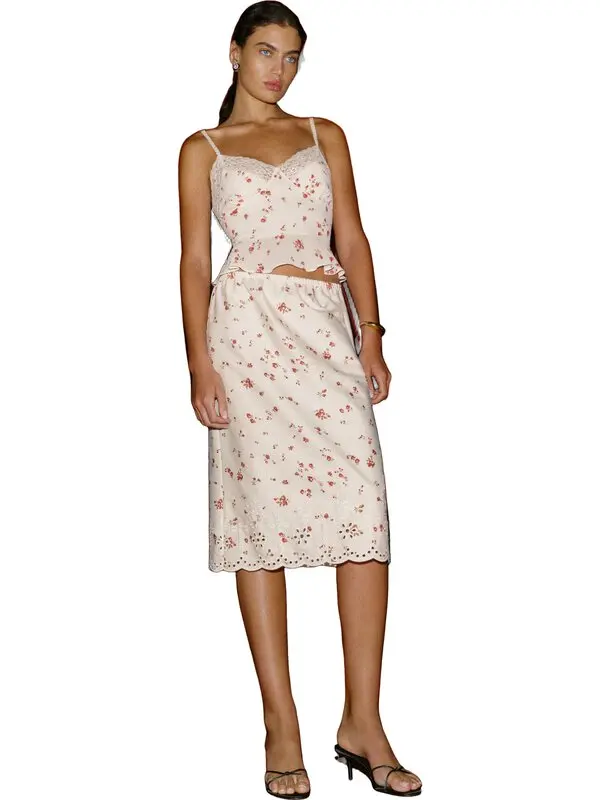 REFORMATION Rosemary Skirt - Ivory