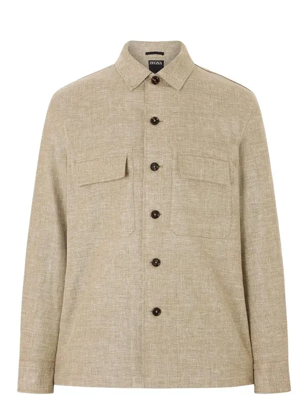 Zegna Woven Overshirt - Green