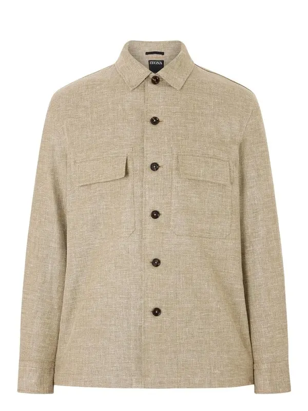 Zegna Woven Overshirt - Green