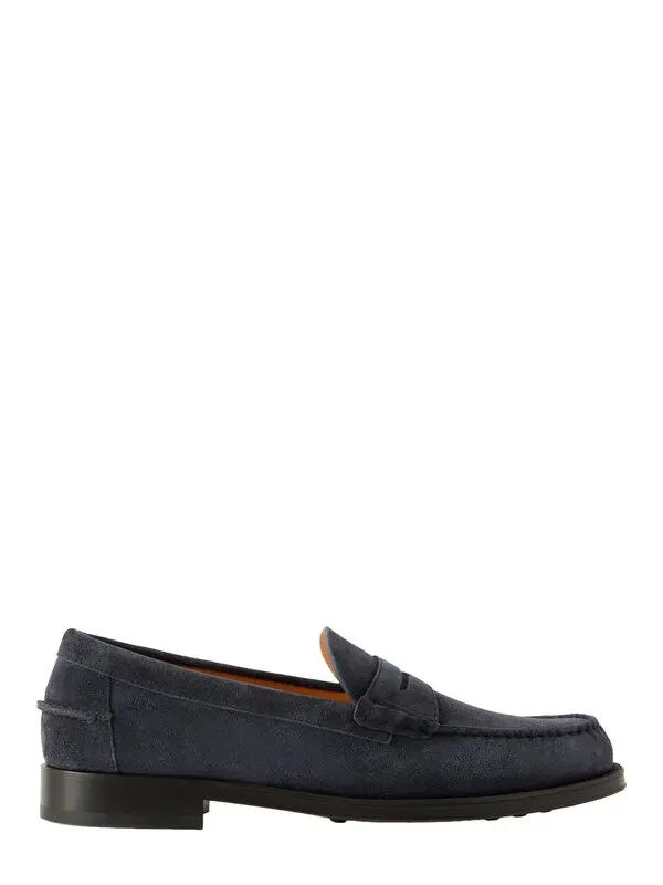 TOD'S Suede Penny Loafers - Blue