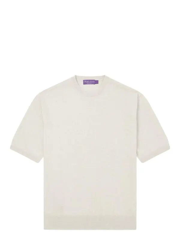 Ralph Lauren Purple Label Cashmere-blend T-shirt - Neutrals