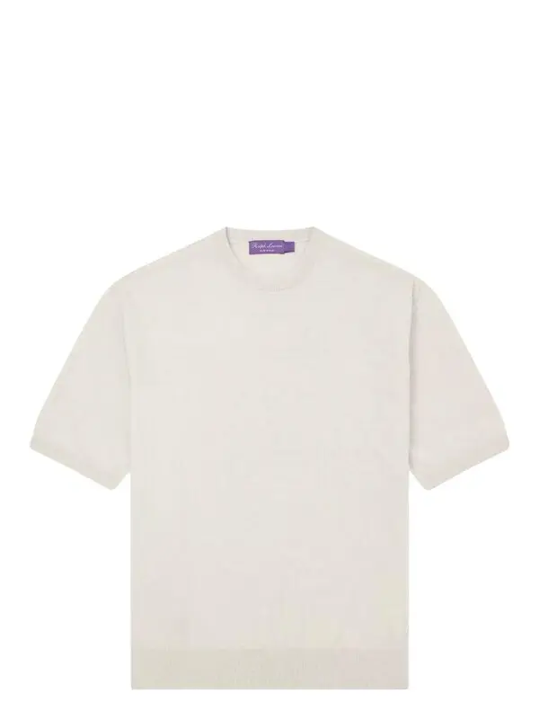 Ralph Lauren Purple Label Cashmere-blend T-shirt - Neutrals