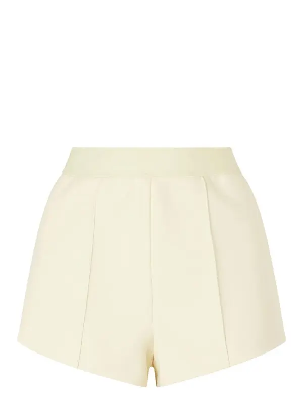 Wardrobe.NYC Stretch-jersey High-waisted Shorts - Yellow