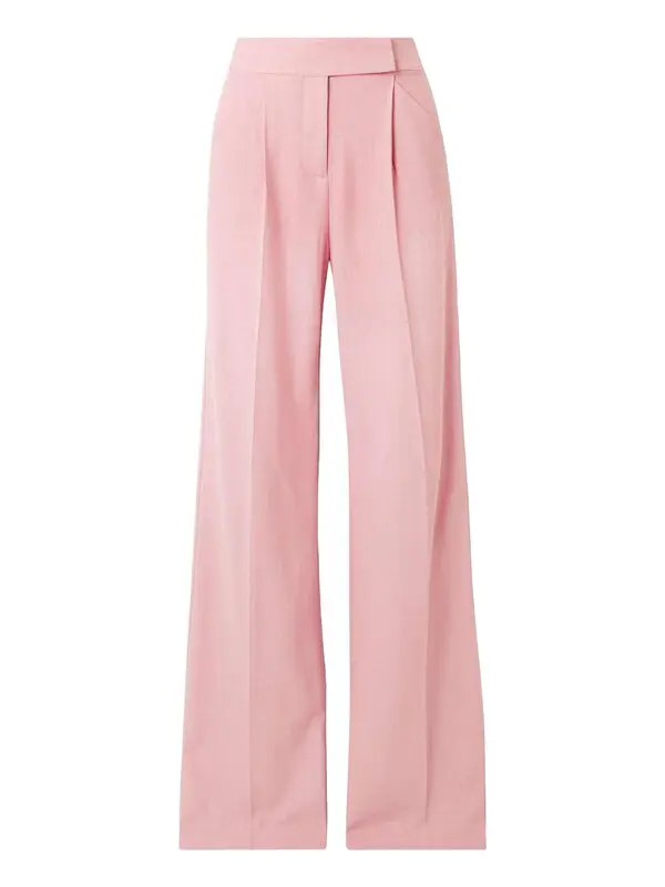 Veronica Beard Marbeau Canvas Wide-leg Trousers - Pink
