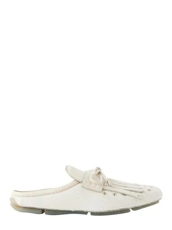 WALES BONNER Montego Calf Hair Mules - Neutrals