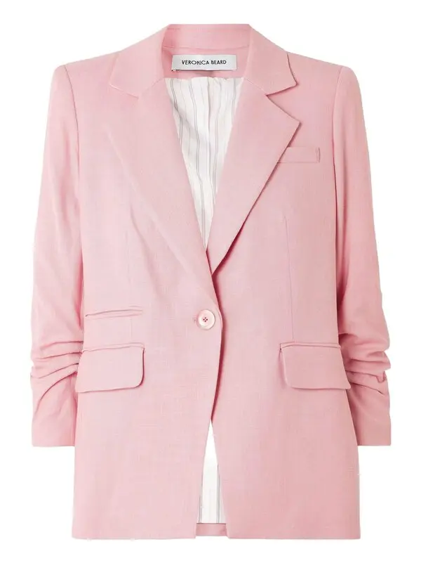 Veronica Beard Battista Dickey Canvas Blazer - Pink