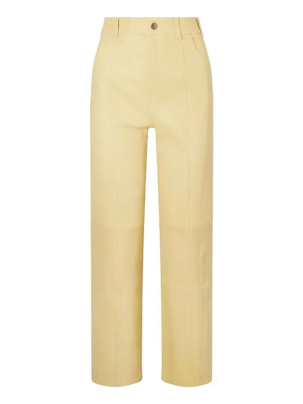 Stouls Benny Straight-leg Leather Pants - Yellow