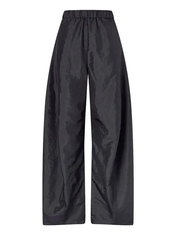Tibi Winslow Crinkled-shell Barrel-leg Pants - Blue