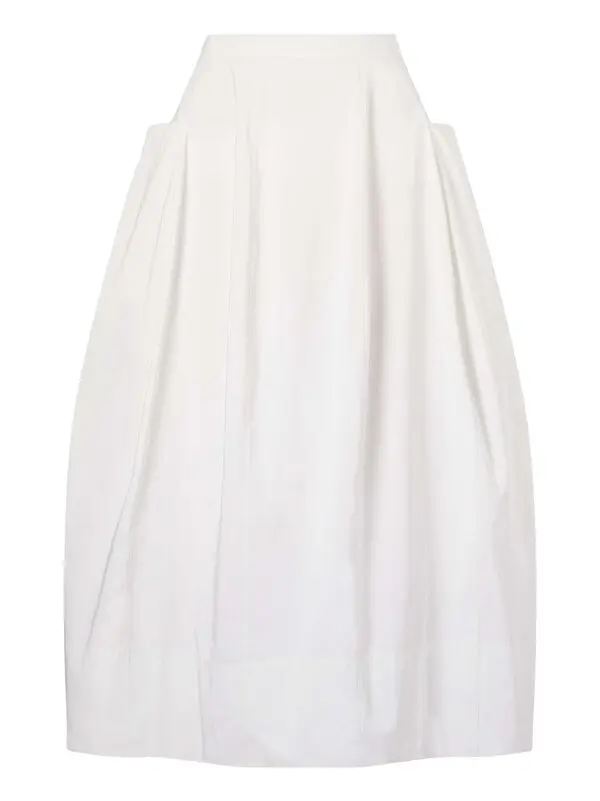 Tibi Lantern Paneled Shell Skirt - White