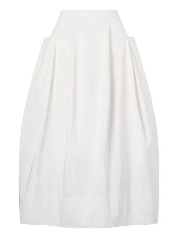 Tibi Lantern Paneled Skirt - White