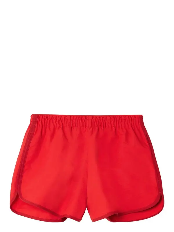 Staud Anchor Cotton-blend Shorts - Red