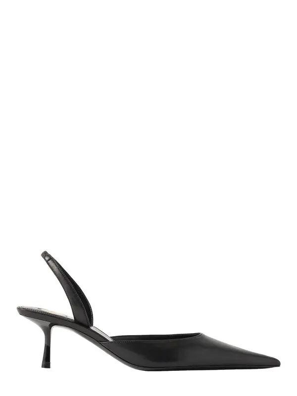 Saint Laurent Misty Leather Slingback Pumps - Black