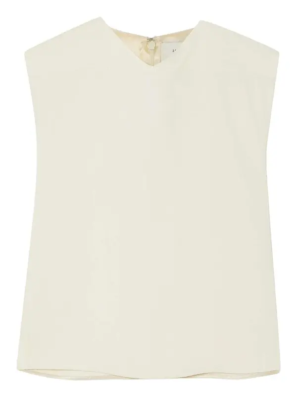 Loulou De Saison Daika Cropped Twill Tank - Ivory
