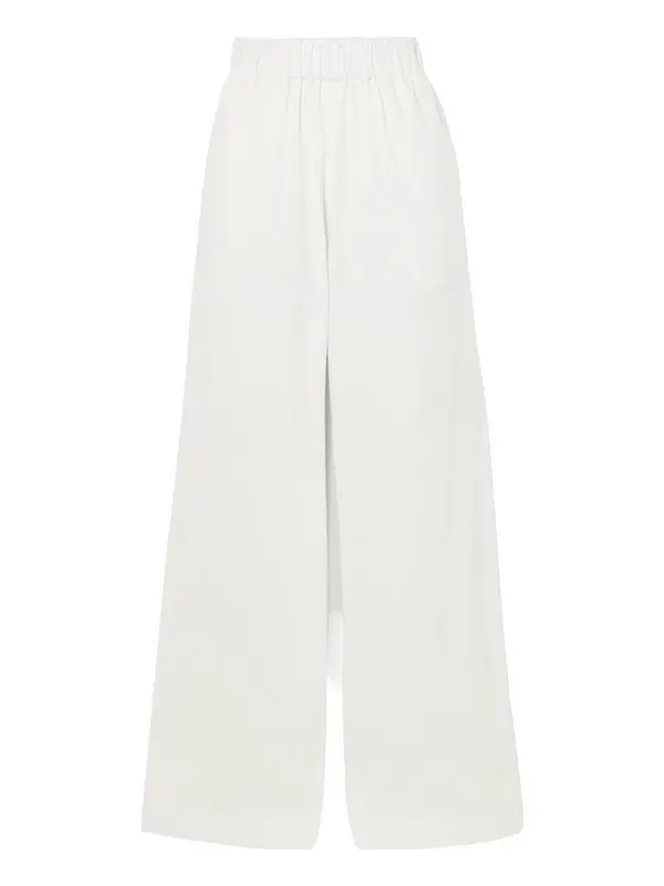 MARRAKSHI LIFE Cotton-canvas Wide-leg Pants - White